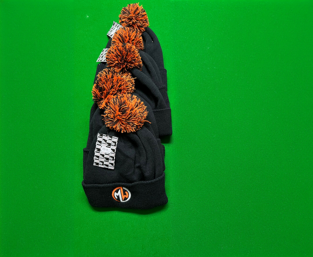 MW Black & Orange Bobble Hats | markwilliamssnooker.com